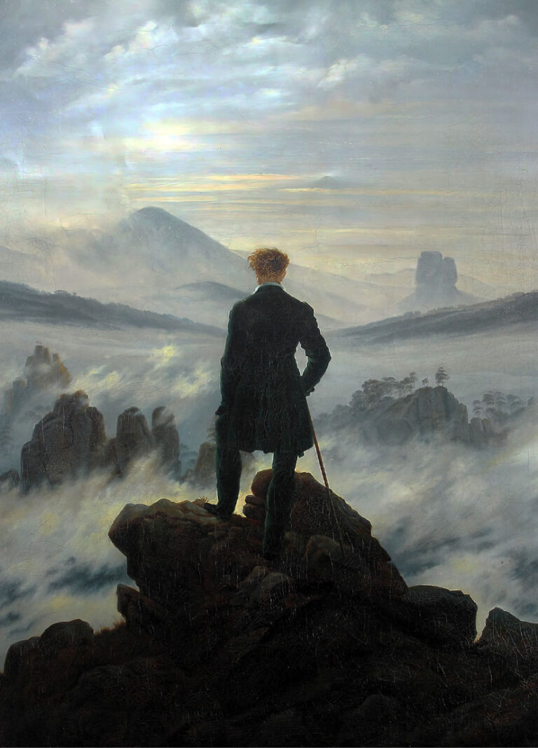 Caspar David Friedrich 'Wanderer above the Sea of Fog' Greetings Card ...